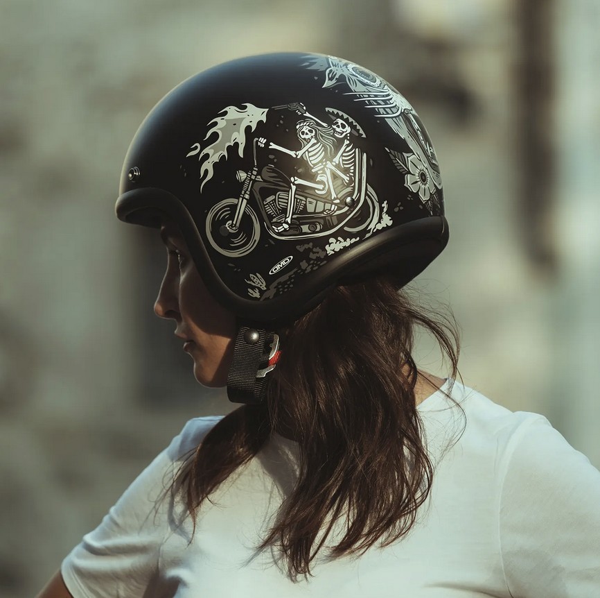 MeinHelm.de ~ DMD Retro Jethelm - "Ghost Rider" zum günstigen Onlinepreis